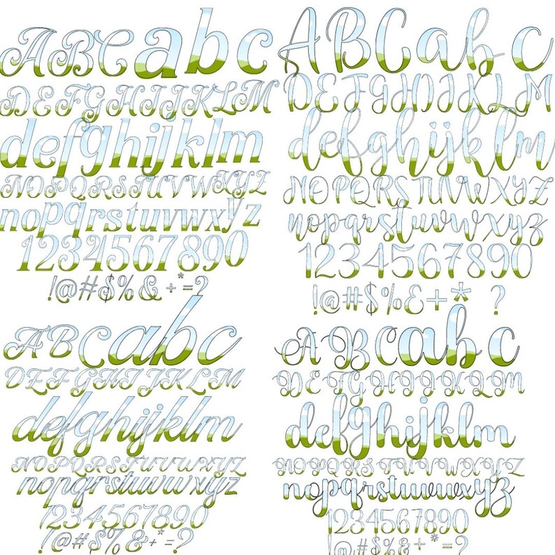 Handwritten Script Font Canva Letters Frame Template , 50 Complete ...