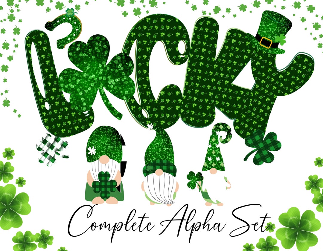 St Patrick's Day Doodle Alphabet PNG Clipart (digital Download) - Etsy