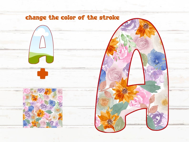 Doodle Alphabet Letters for Canva | Drag & Drop PNG (digital Download ...