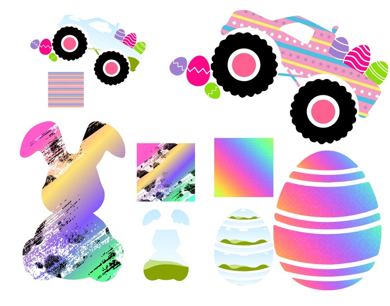 Easy Drag and Drop Easter Canva Template Bundle Fill Your Own Easter ...