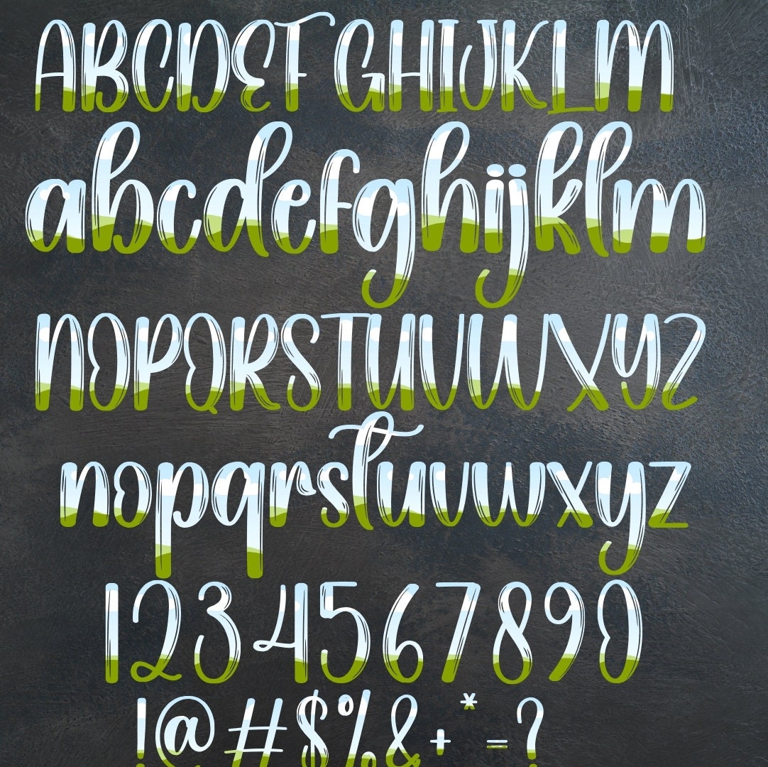 Customizable Script Font Canva Letters TEMPLATE, Complete Alpha Set ...