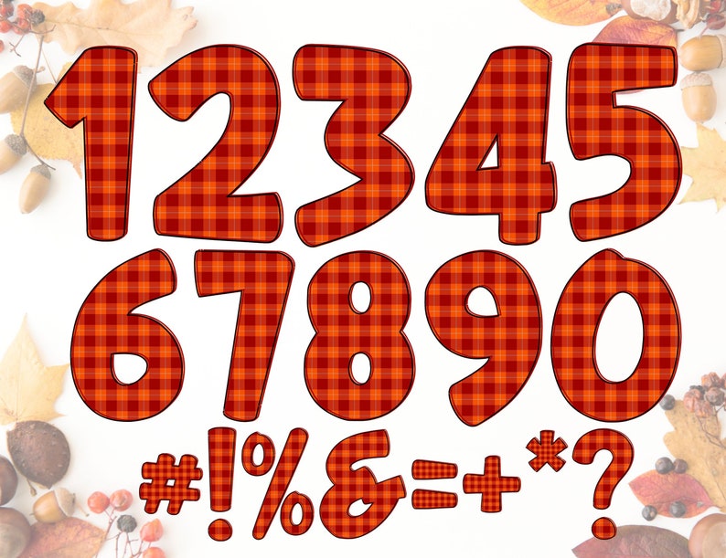Plaid Doodle Letters Alphabet PNG Bundle,thanksgiving Sublimation Alpha ...