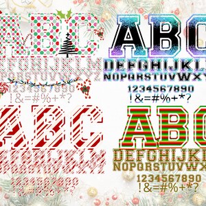 Christmas Doodle Letters PNG Set, Varsity Font (digital Download) - Etsy