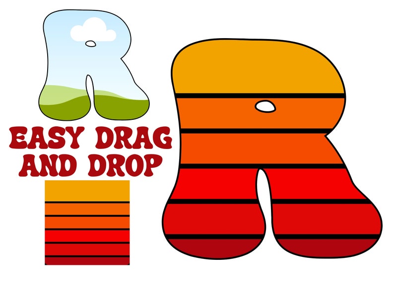 Fill Your Own Doodle Letters on CANVA With Commercial Use Allowed. Drag ...