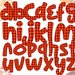 Plaid Doodle Letters Alphabet PNG Bundle,thanksgiving Sublimation Alpha ...