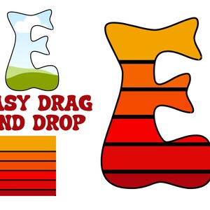 Fill Your Own Doodle Letters on CANVA With Commercial Use Allowed. Drag and Drop Alphabet Set ...