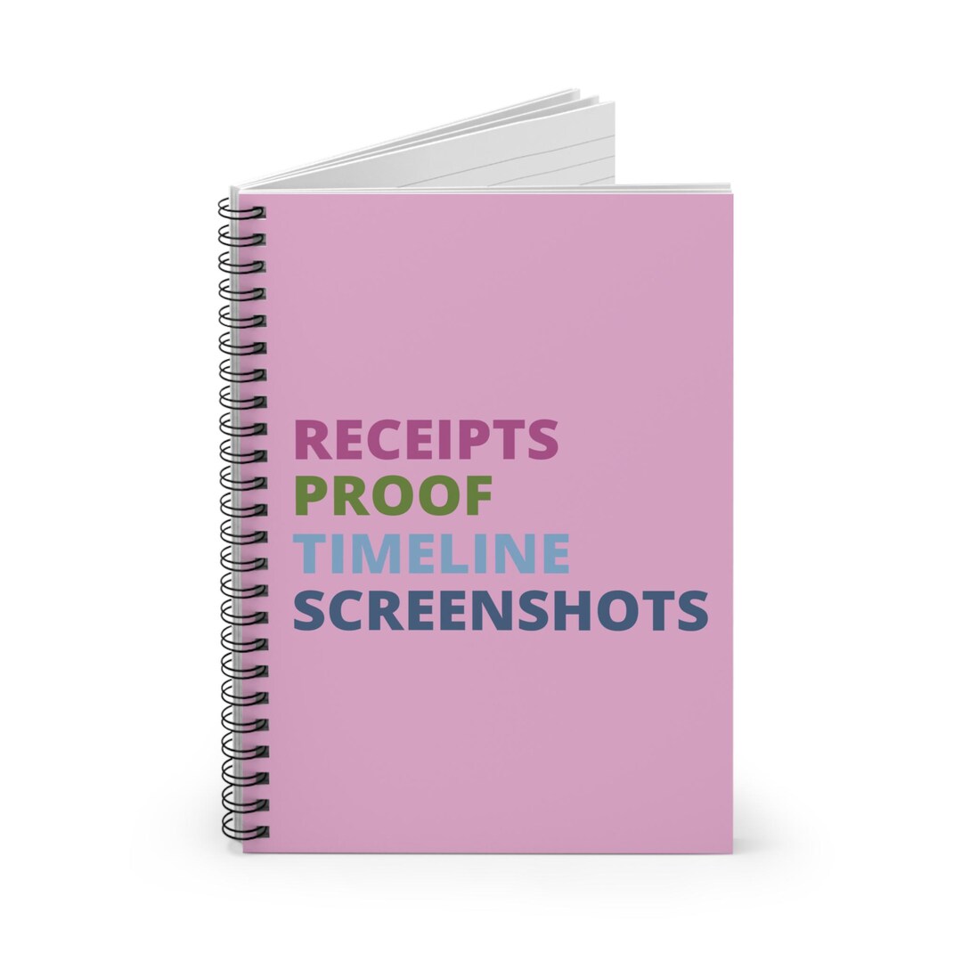 RHOSLC Notebook, Receipts Proof Timeline Screenshots, RHOSLC Gift ...