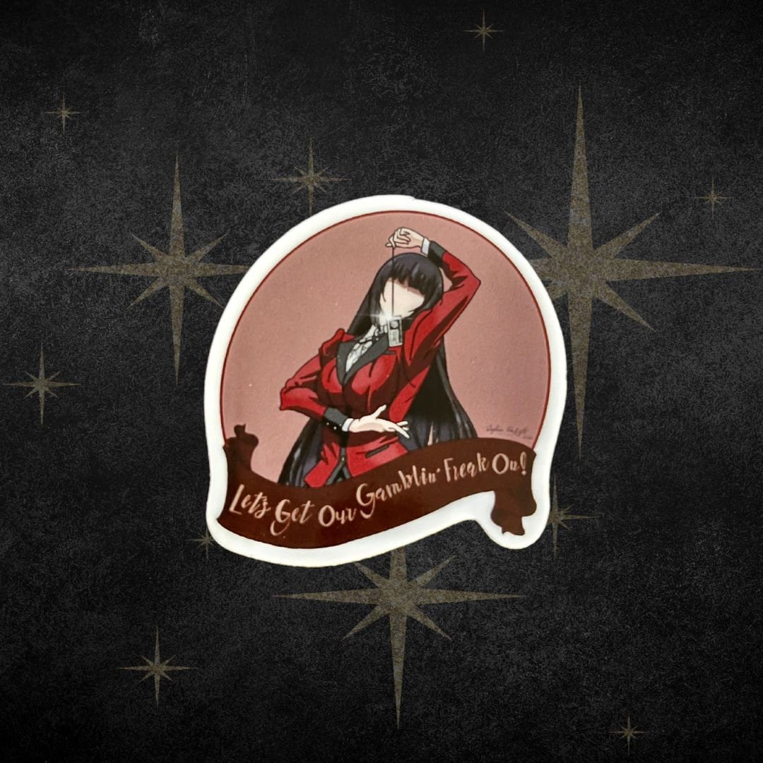 Gambling Anime Girl Sticker - Etsy