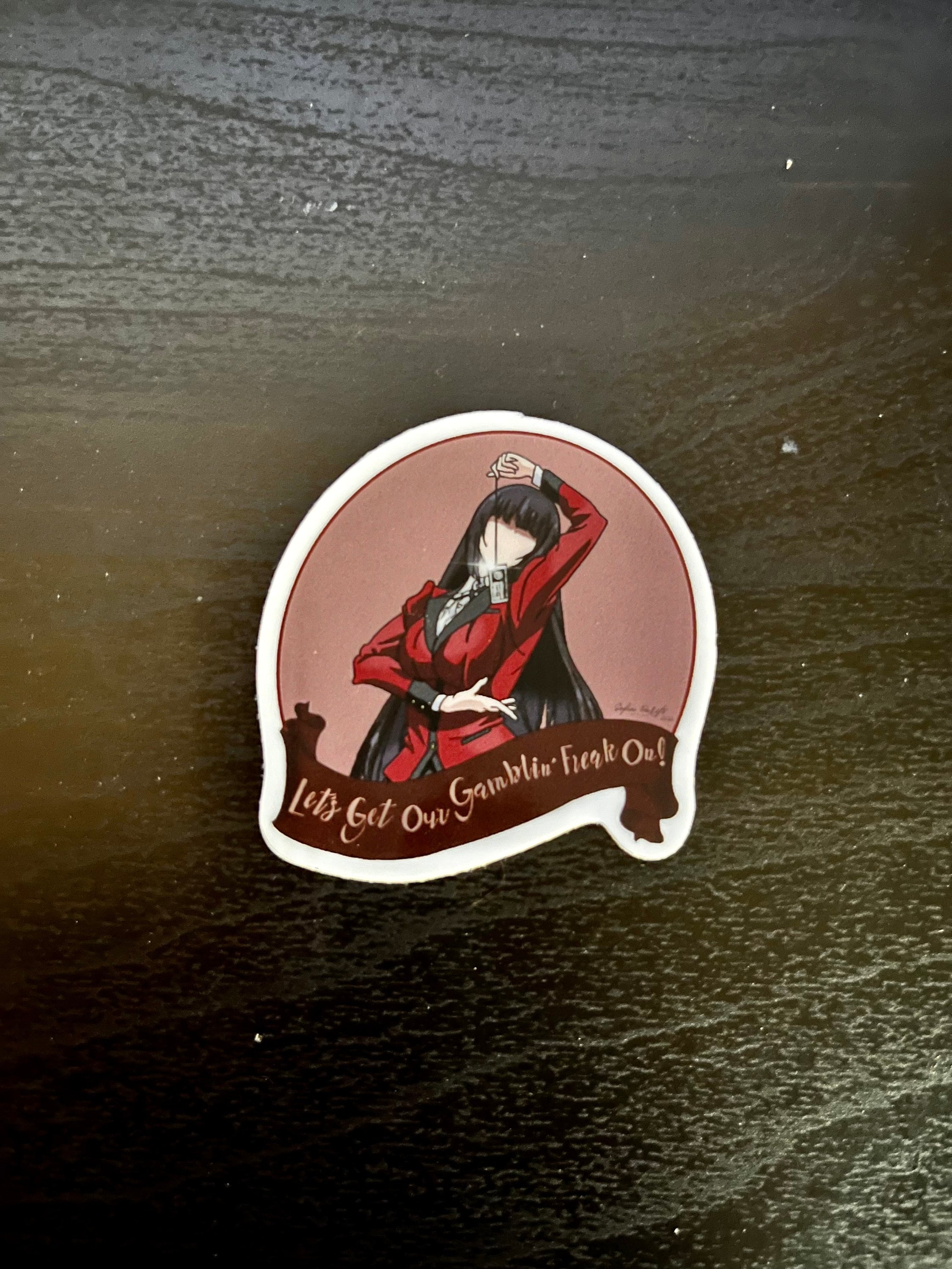 Gambling Anime Girl Sticker - Etsy