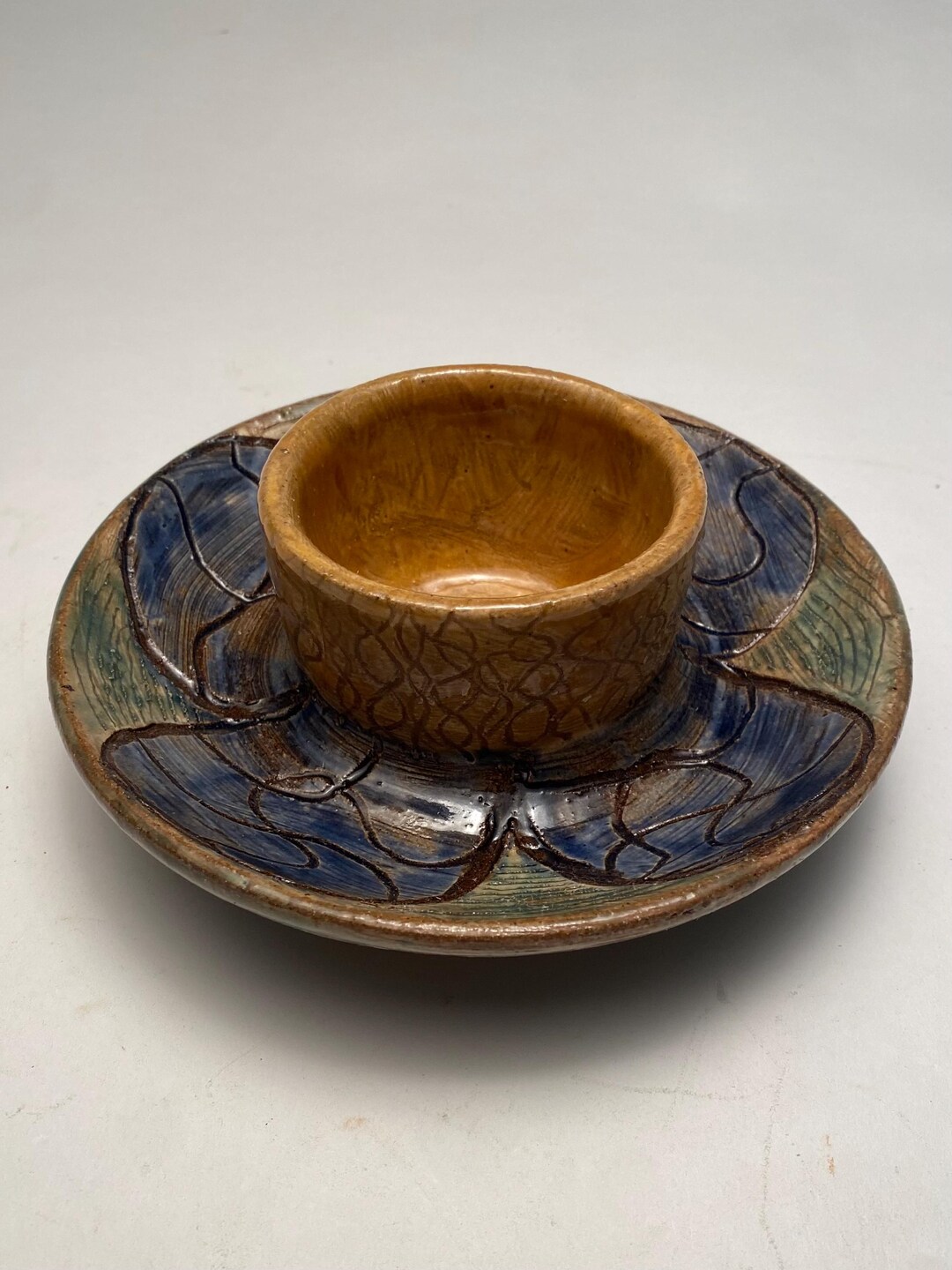 Ceramic Flower Salsa Bowl - Etsy