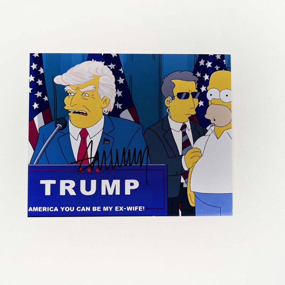 Donald Trump Simpsons 8x10 Inch Photo Signed Autographed Authentic - Etsy