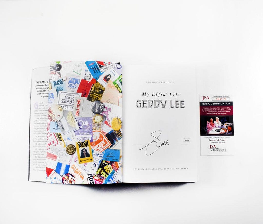 Geddy Lee Rush First Edition Authentic Signed Autographed Book 'my ...