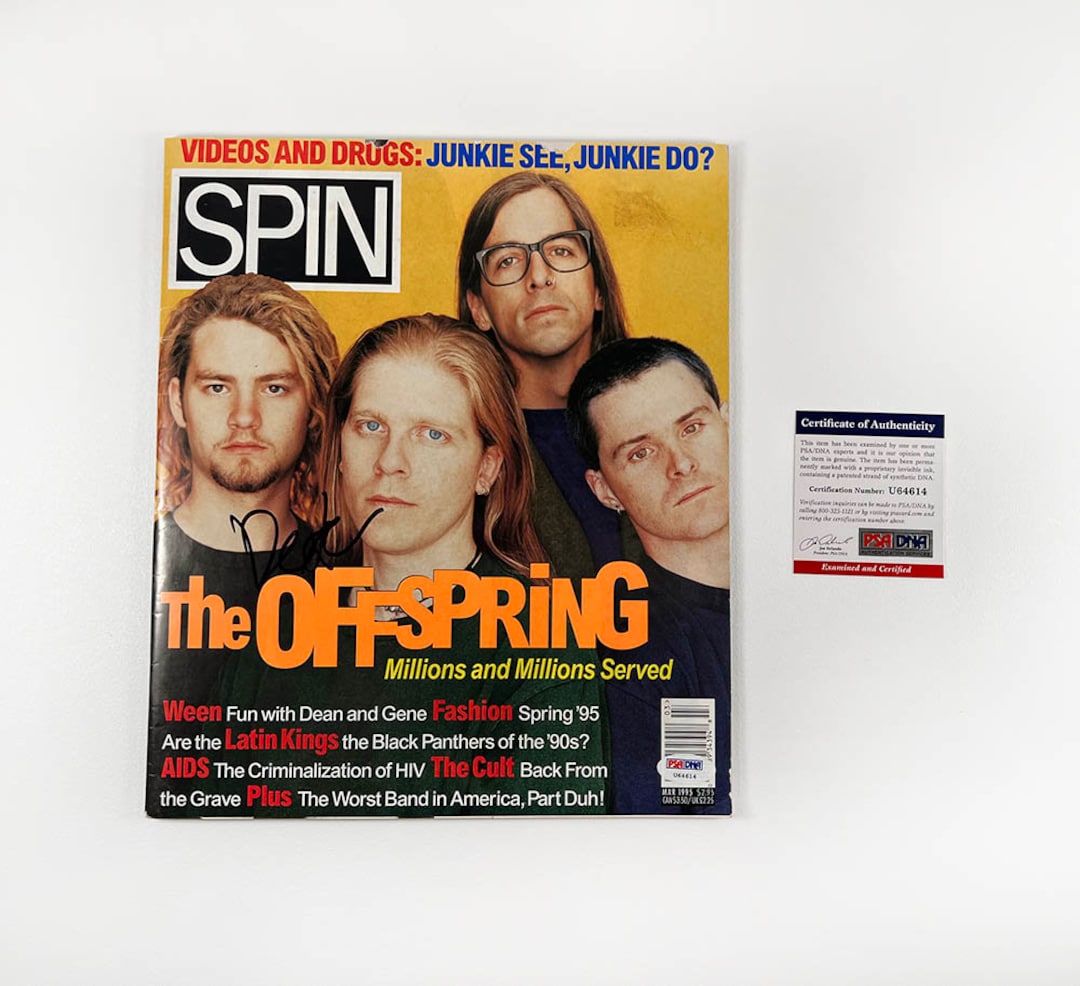 Dexter Holland Offspring Spin Magazine Signed Autographed Authentic PSA ...