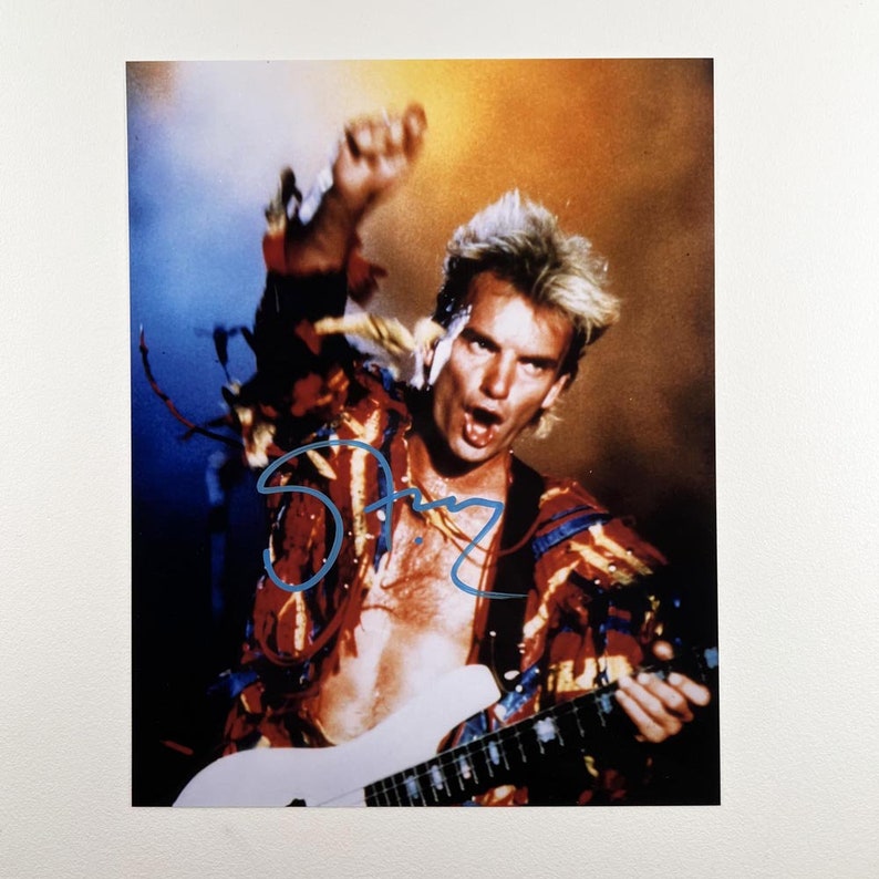 Sting the Police Band 8x10 Inch Photo Signed Autographed Authentic COA ...