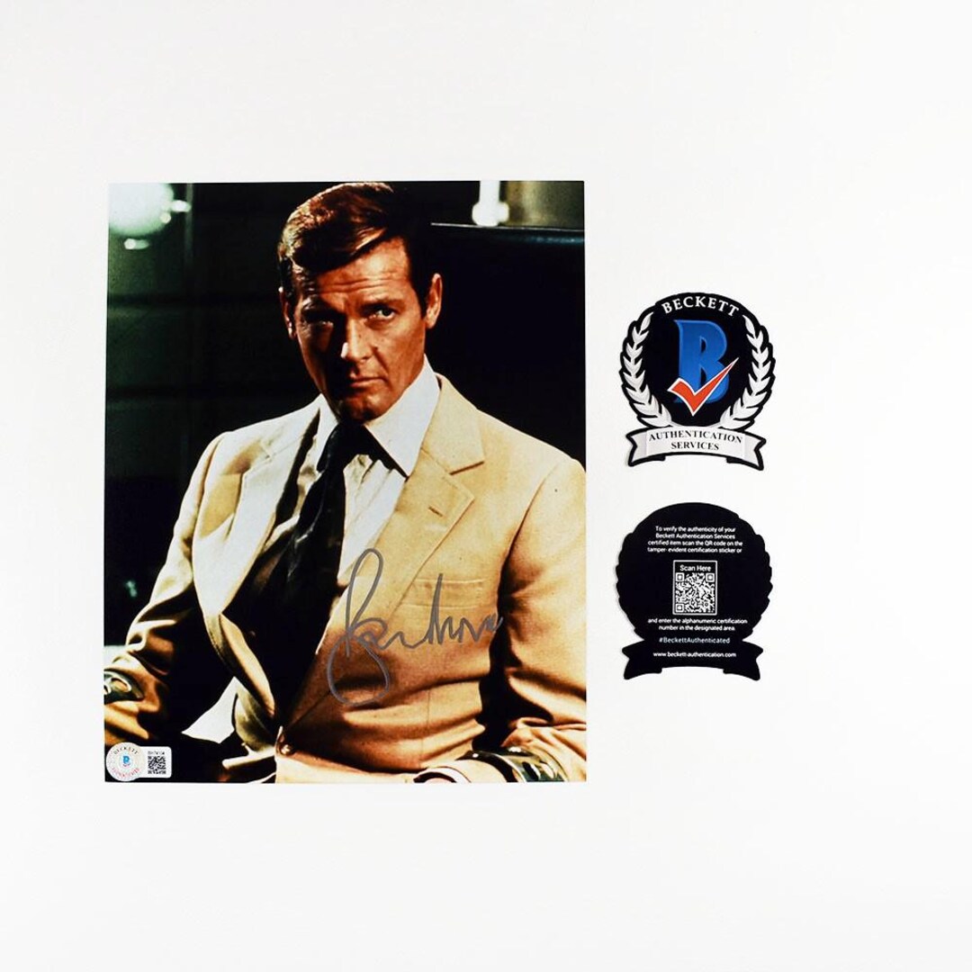 Roger Moore 8x10 Inch Photo Signed Autographed Authentic Beckett BAS - Etsy