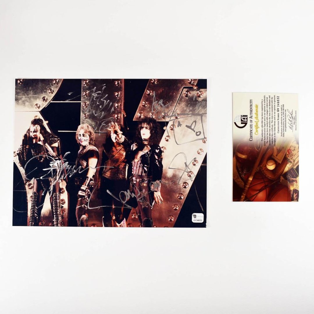 KISS Band Vintage on USS Intrepid 8x10 Inch Photo Signed Autographed ...