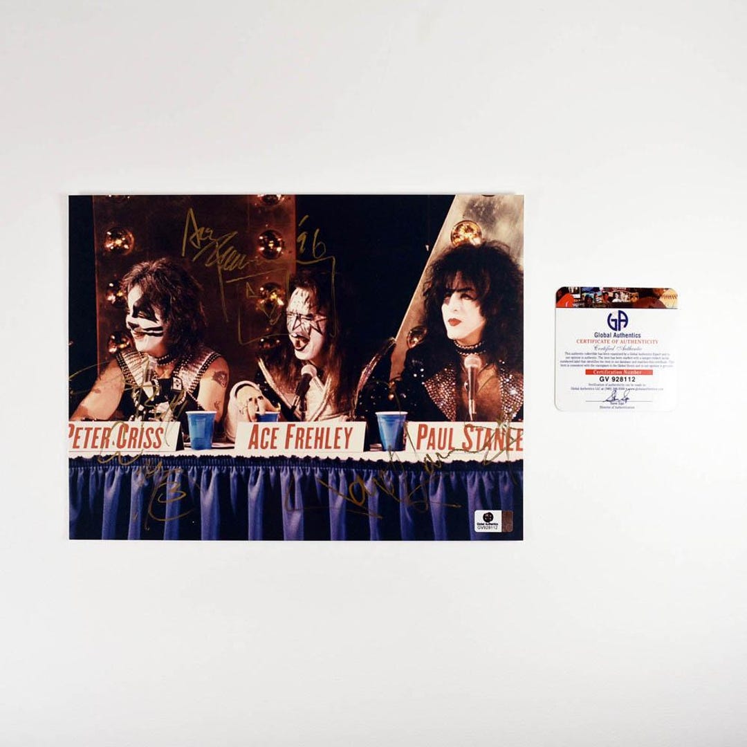 KISS Band Vintage USS Intrepid Press Event 8x10 Inch Photo Signed ...
