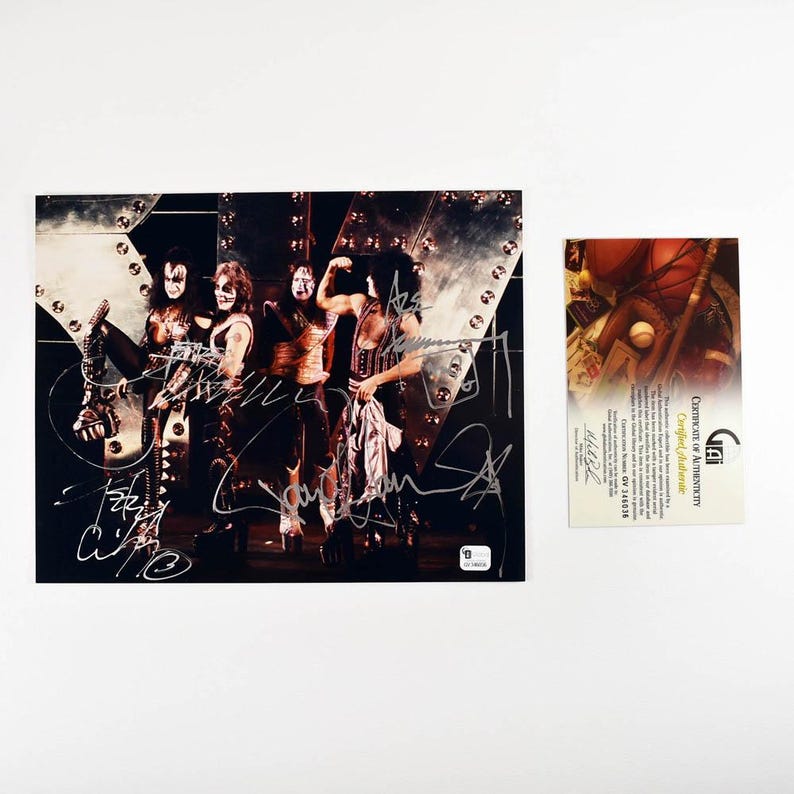 KISS Band Vintage USS Intrepid 8x10 Inch Photo Signed Autographed ...
