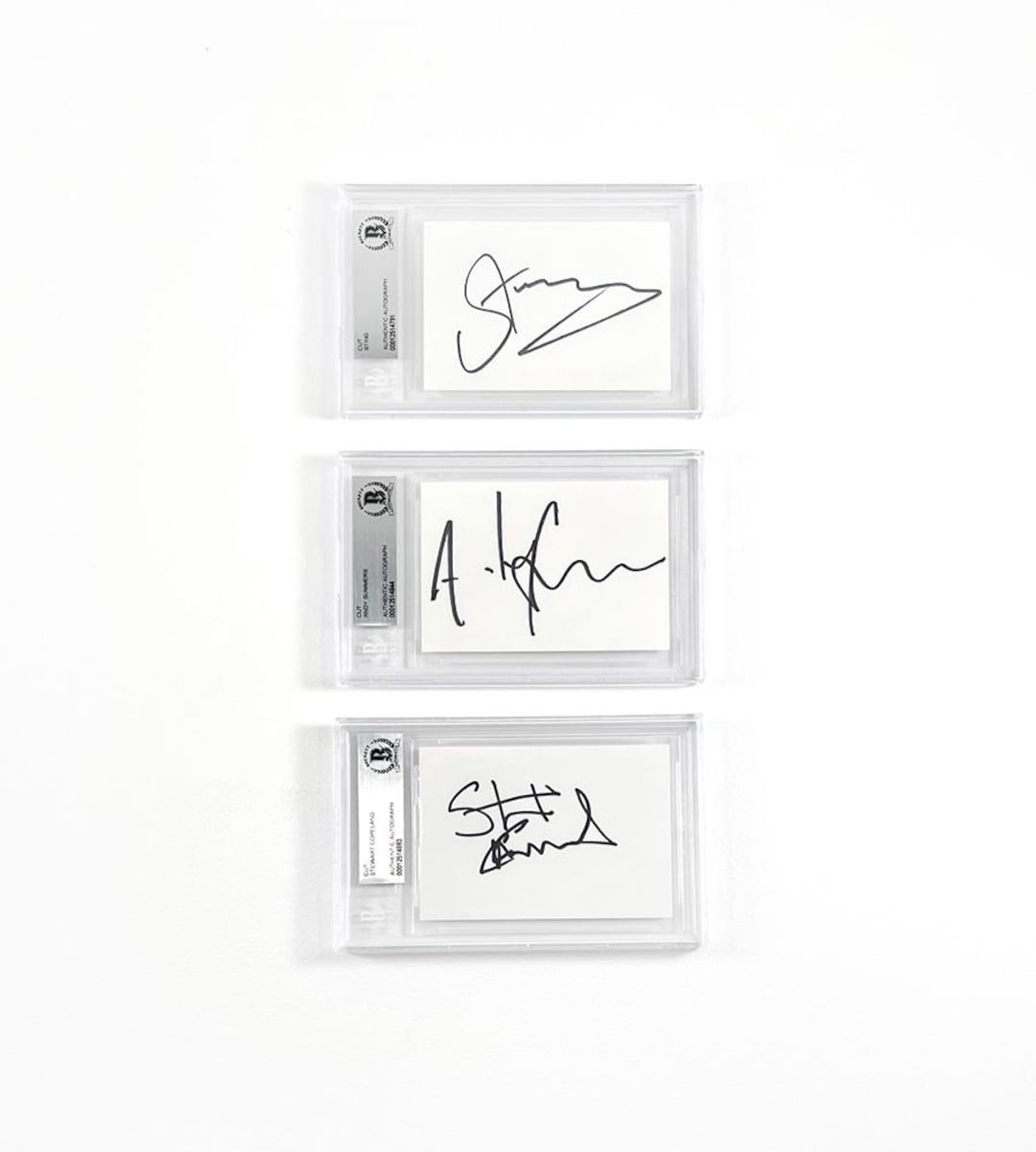 The Police Sting Andy Summers Stewart Copeland Card Set Signed ...