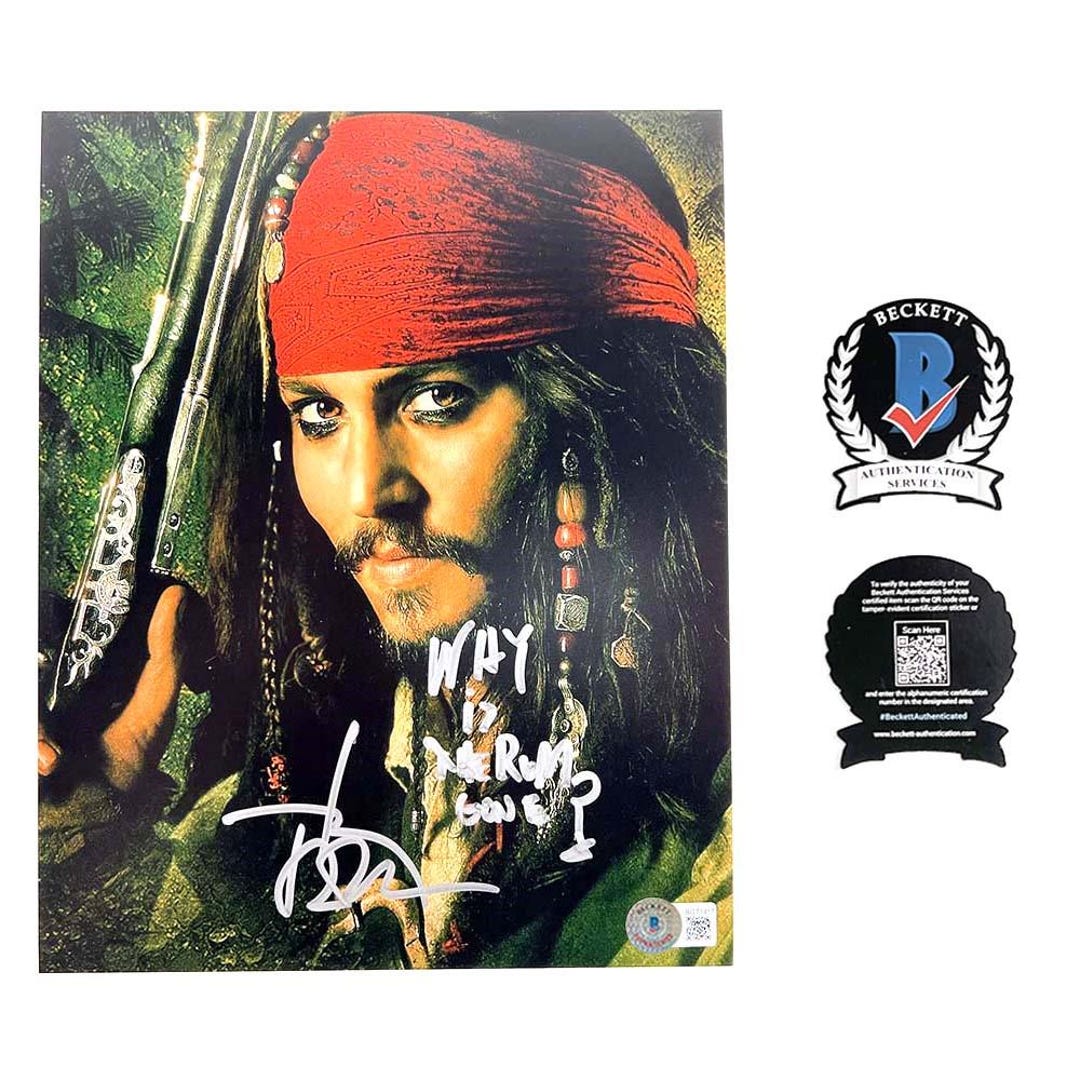 Johnny Depp 8x10 Inch Photo Signed Autographed Authentic Beckett BAS - Etsy