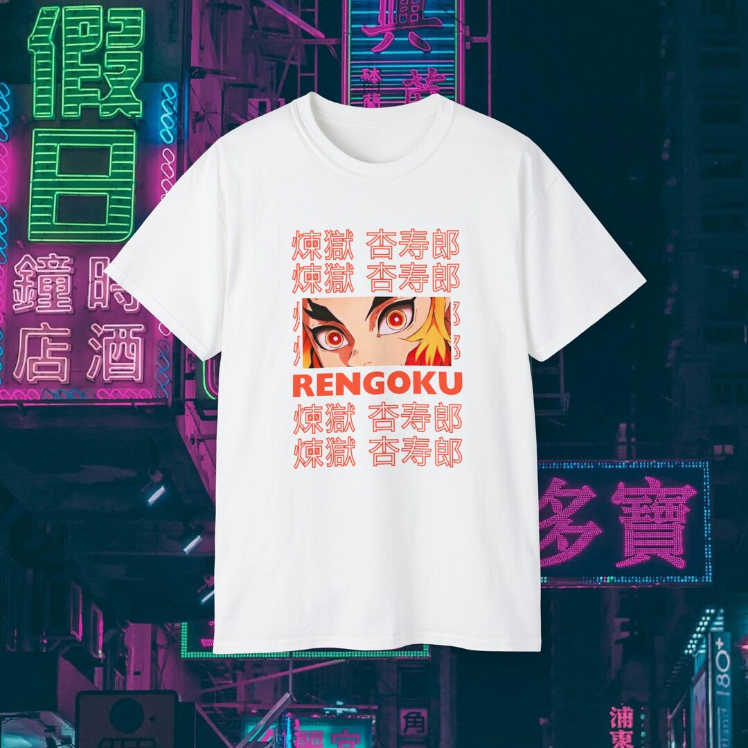 Anime Demon Slayer T-shirt - Rengoku. Hoodie, Unisex Hoodie, Japanese ...