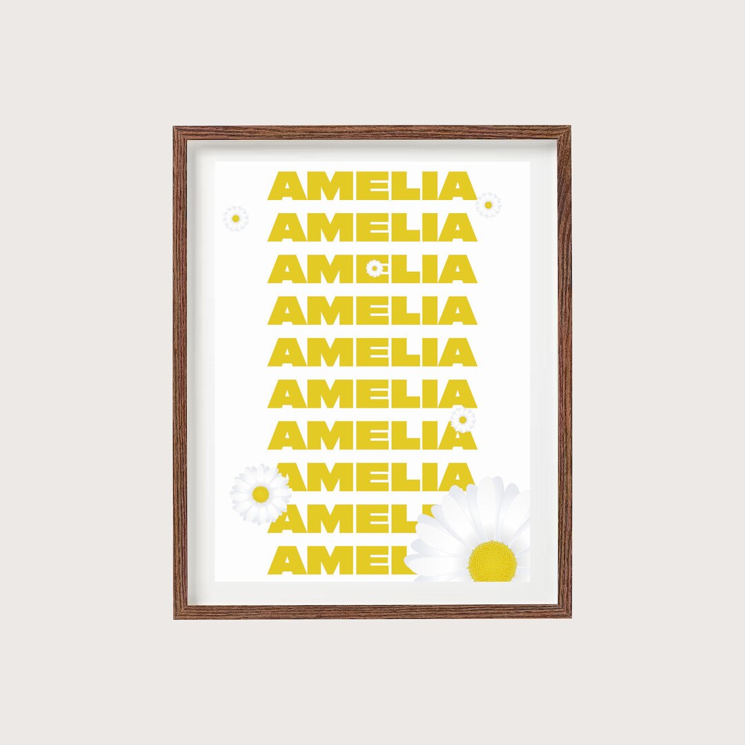 Personalized Poster for a Child Daisy / Children's Art / - Etsy