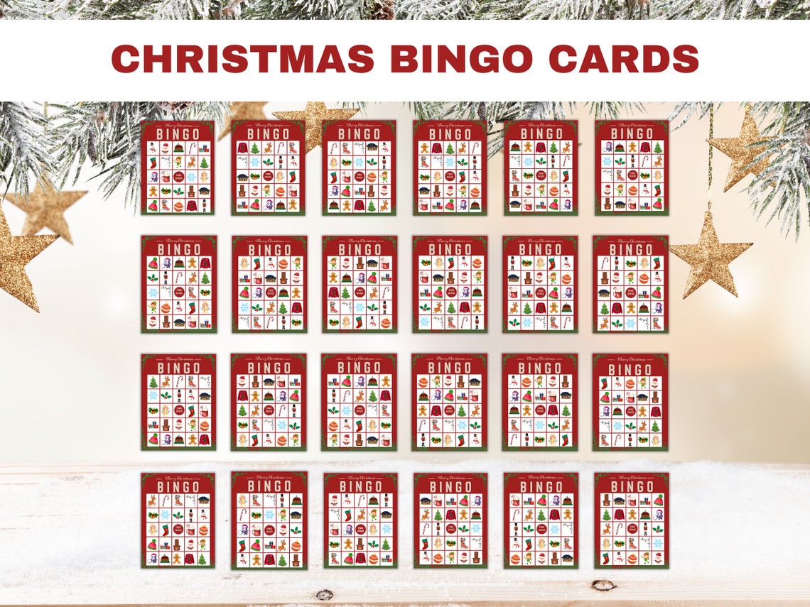 Christmas BINGO Cards- Instant Download- Christmas Party Printable ...