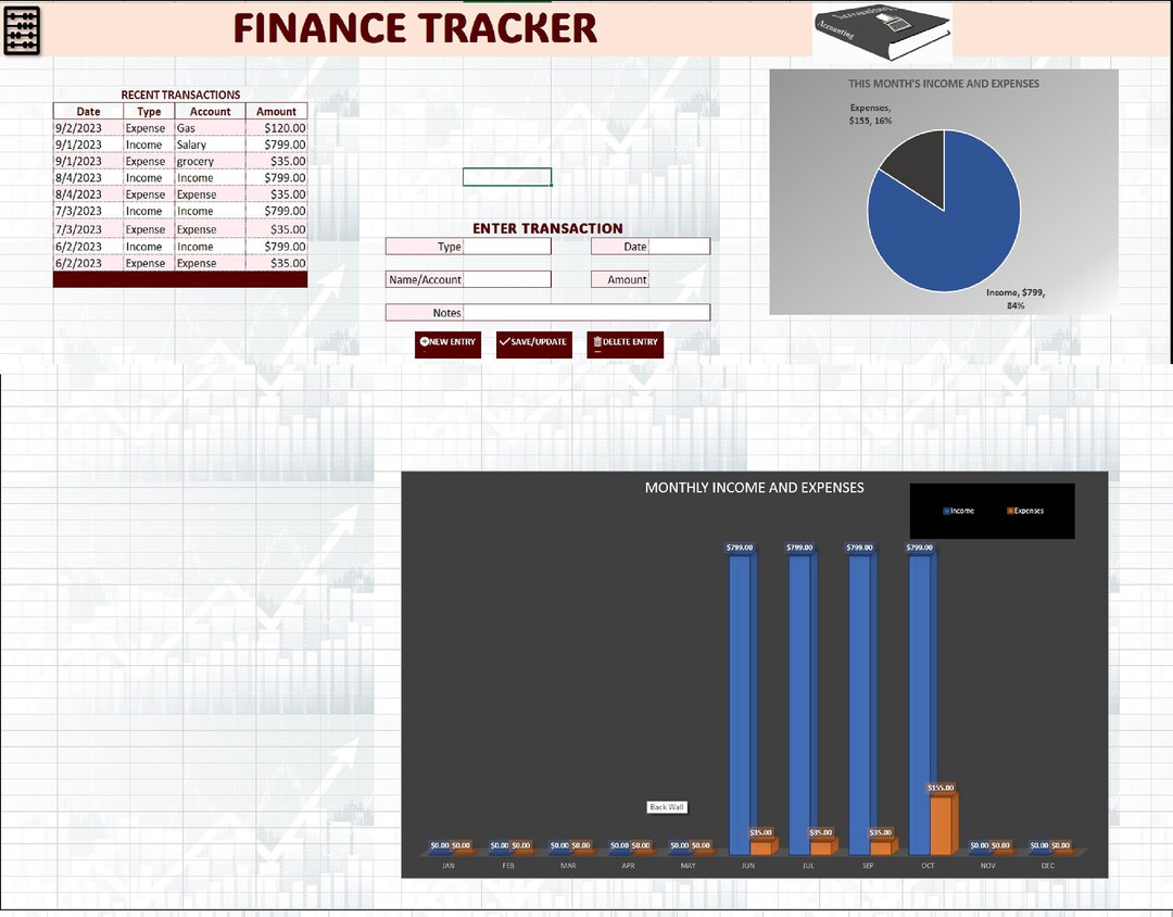 Financial Tracker, Simplified Version, Easy Enough for Elderly to Use ...