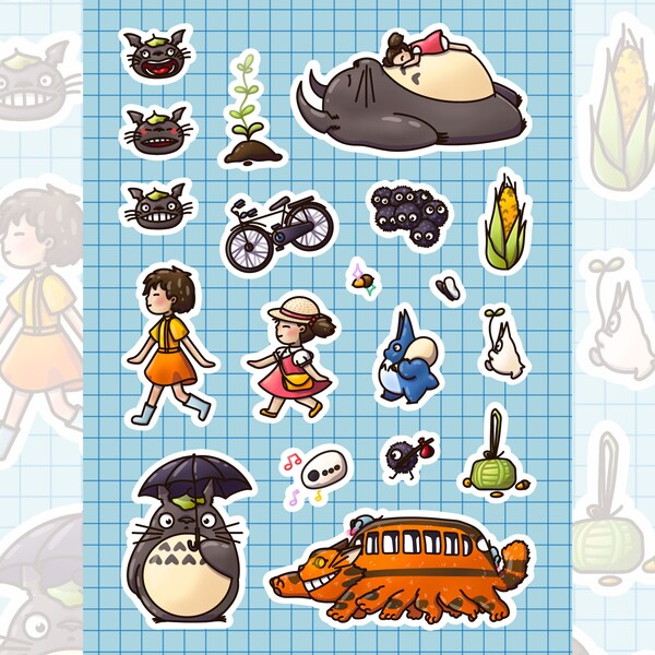 Ghibli Digital Stickers - Etsy
