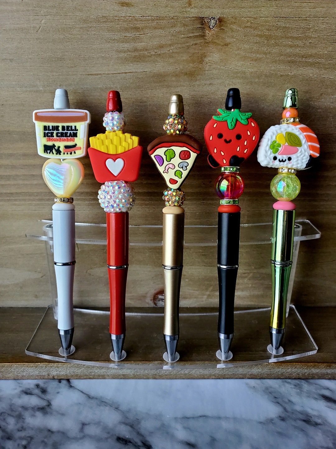 Kawaii Snacky Snack Theme Pens, Handmade Beadable Food Pens - Etsy
