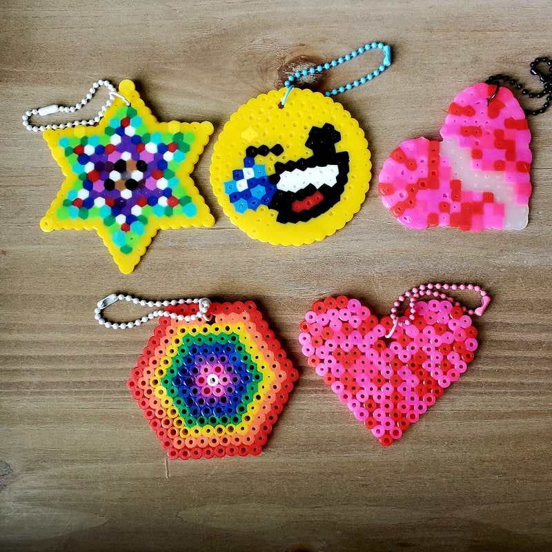 Perler Bead Keychain - Etsy