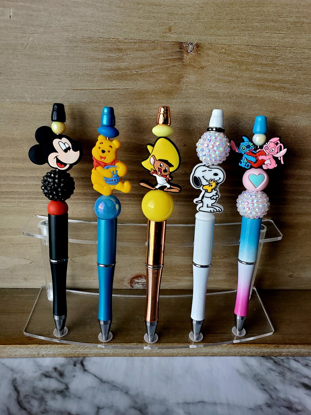 Handmade Cartoon Beaded Focal Pens, Refillable Beaded Ballpoint Pens ...
