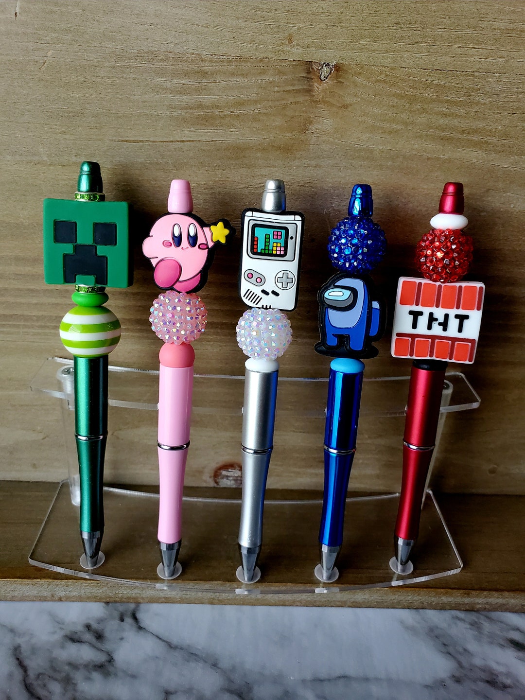 Handmade Gamer Beaded Focal Pens, Refillable Beaded Ballpoint Pens ...