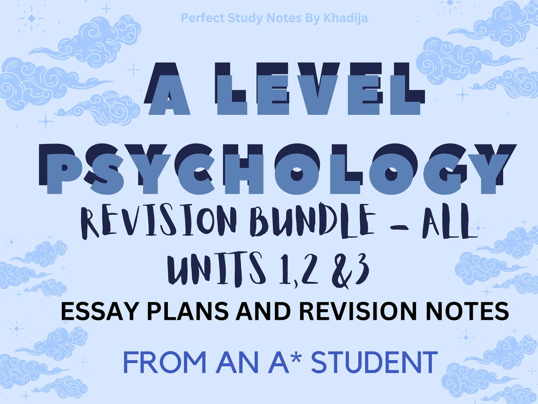 AQA A-level Psychology Revision Bundle - Essay Plans & Revision Notes ...