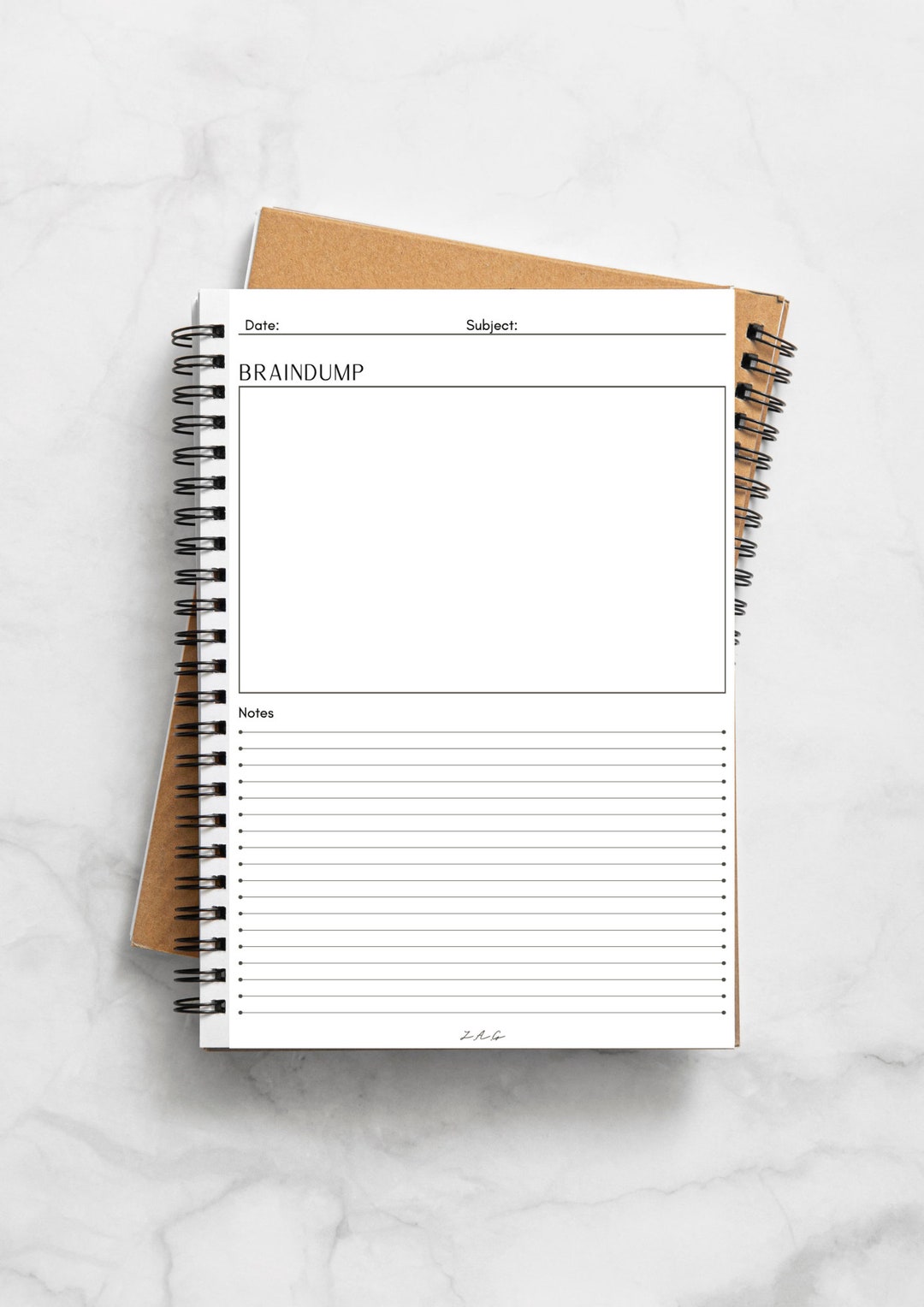 Digital Study Notebook | Student Notebook | Braindump Journal - Etsy