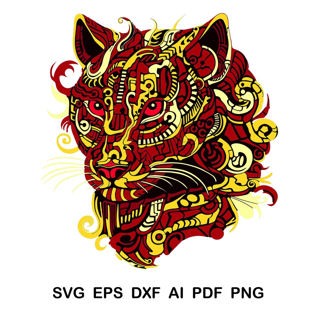Red Eye Puma Svg, Eps, Dxf, Ai, Pdf, Png & Jpg. Instant Download ...