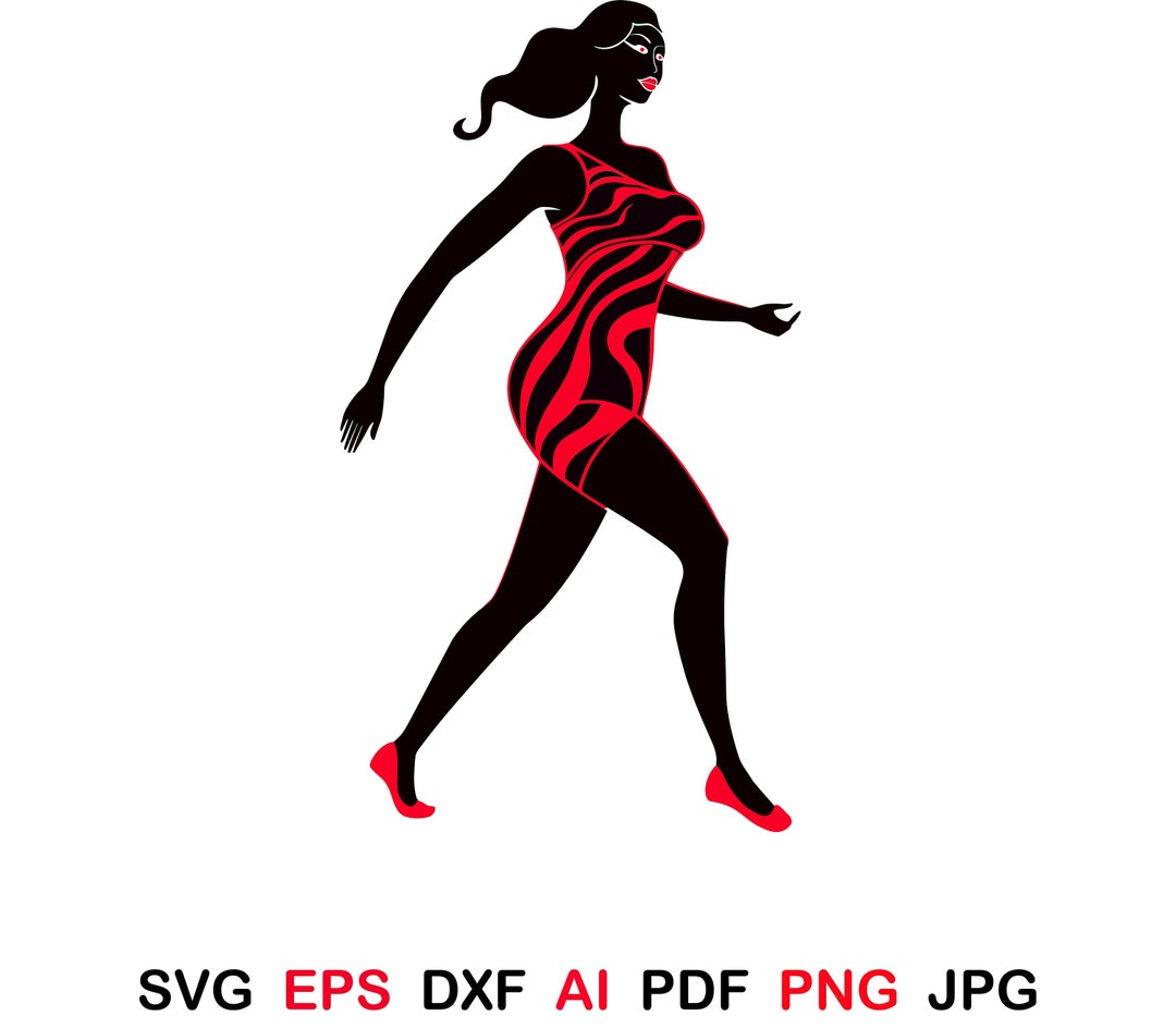 Female Runner Svg, Eps, Dxf, Ai, Pdf, Png & Jpg. Instant Download ...