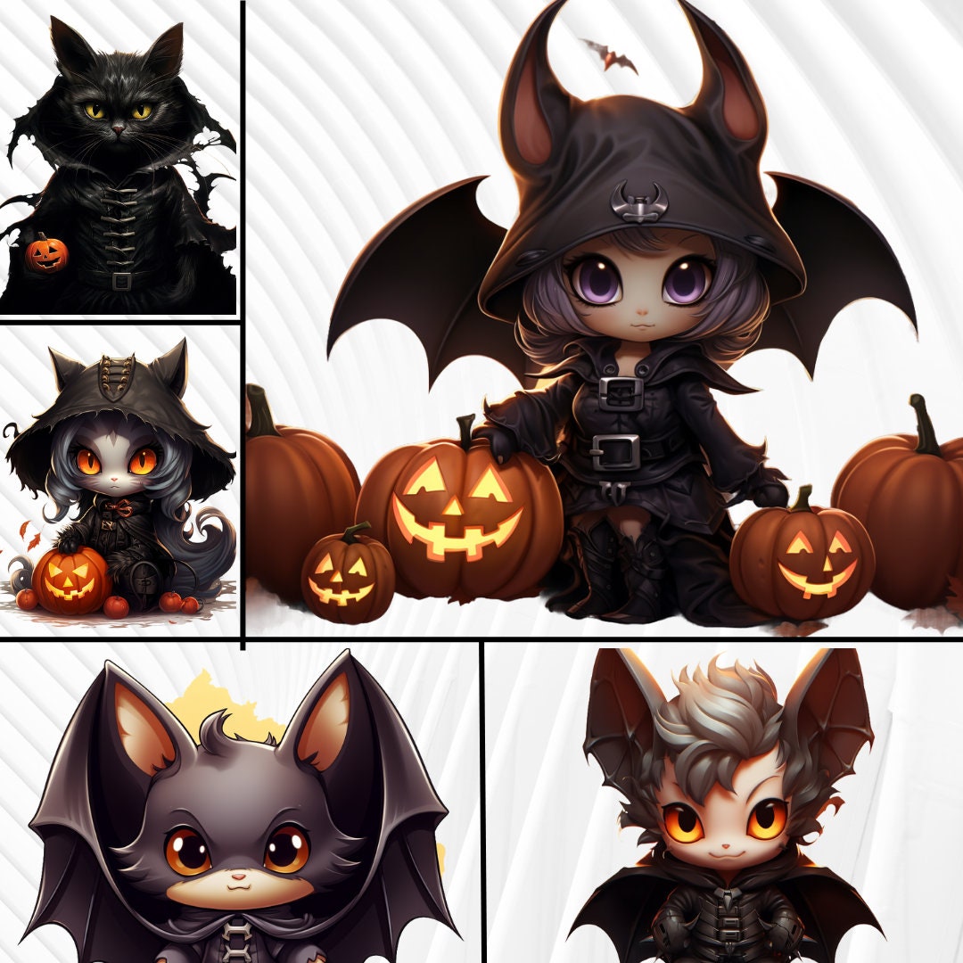 Halloween Clipart, PNG Instant Download - Etsy