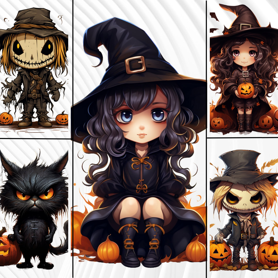 Halloween Clipart, PNG Instant Download - Etsy