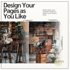 Printable Industrial Digital Paper Set 15 Vintage Junk Journal Pages ...