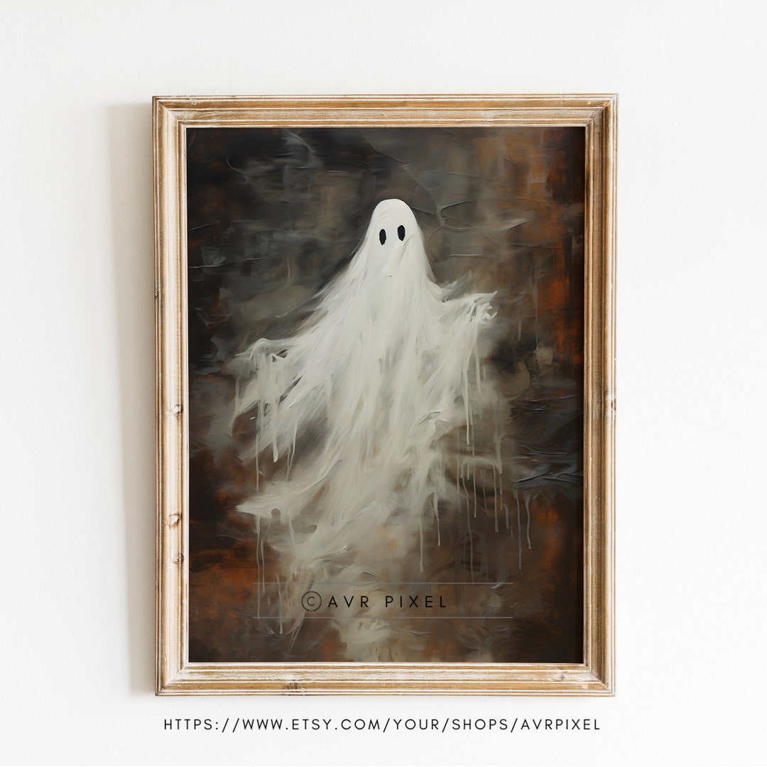 Printable Halloween Wall Art Spooky Whimsical Ghost Festive Decor ...