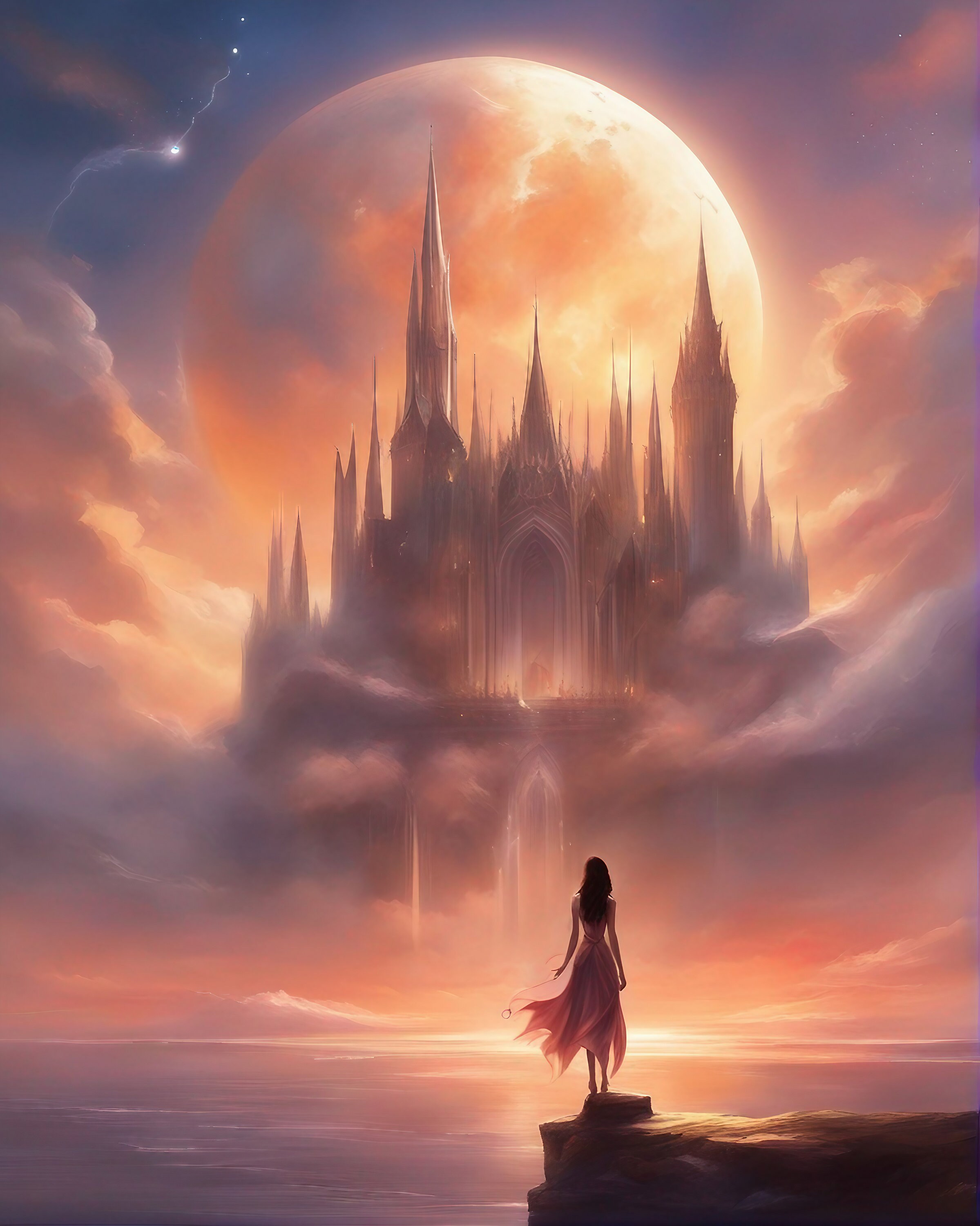 Digital Print, Fantasy, Castle Floating Mystic Horizon Print - Etsy