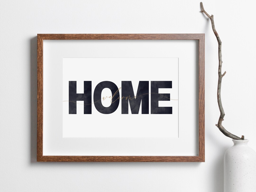 Minimal Welcome Sign A Welcome Wall Art Print for Your Home, Stylish ...