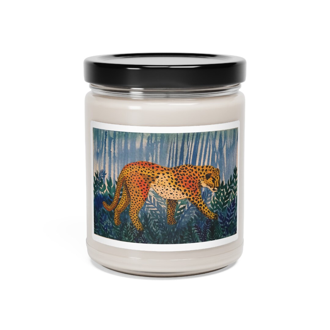 Original Leopard Print Scented Soy Candle - Etsy