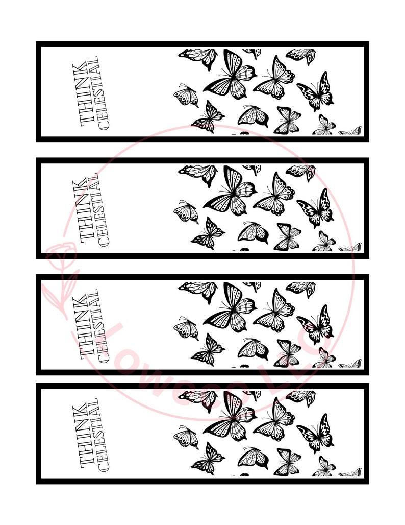 Think Celestial Printable Coloring Bookmarks, Color Your Own Bookmark ...