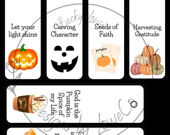 Halloween Fall Christian Bookmarks - Etsy