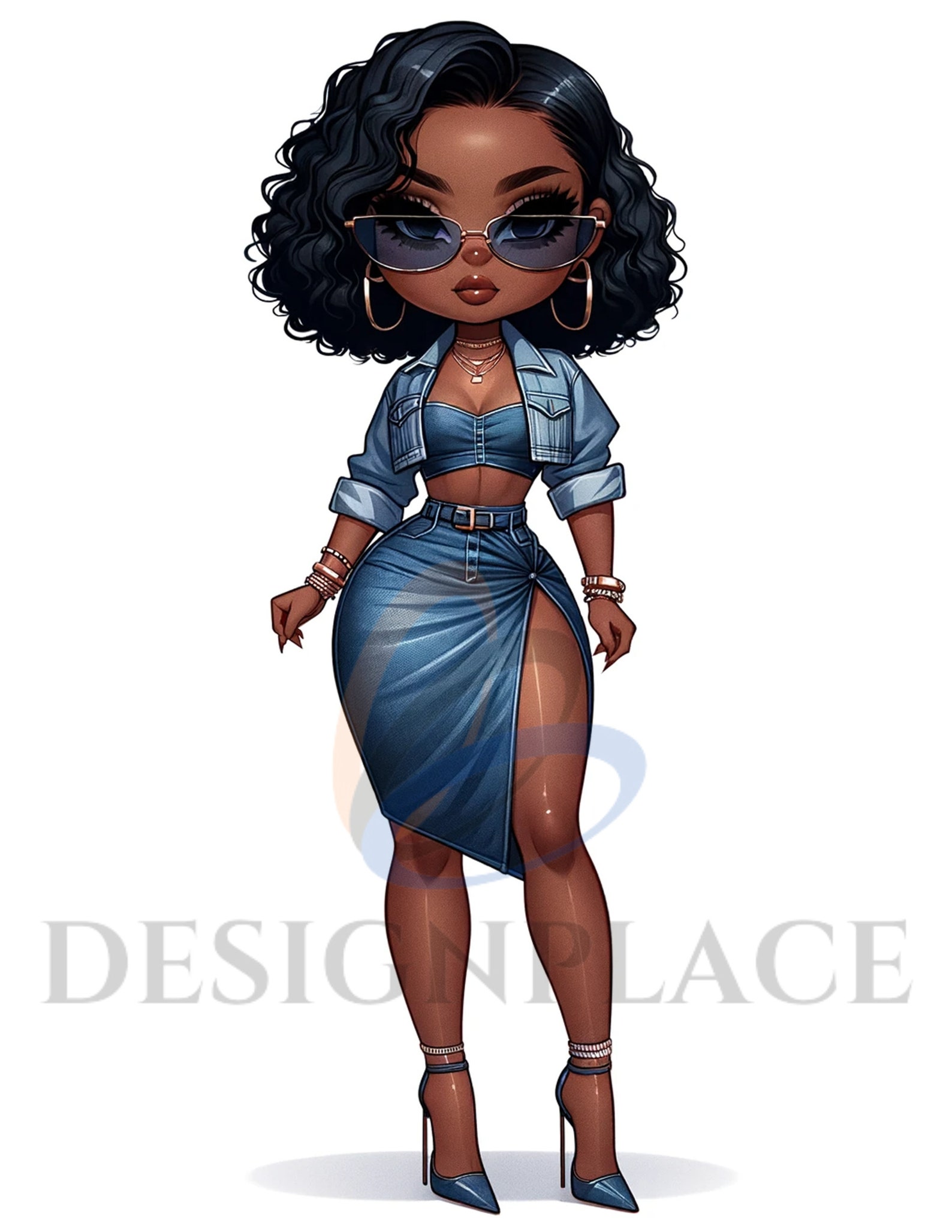 Chibi Doll Clipart Bundle Chibi Clipart Birthday Party Clipart Birthday ...