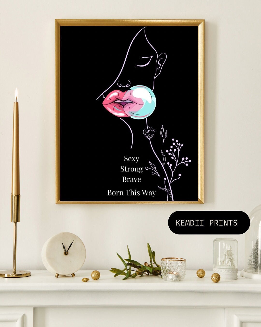 Female Line Art Digital Printable With Poetic Sayings - Etsy