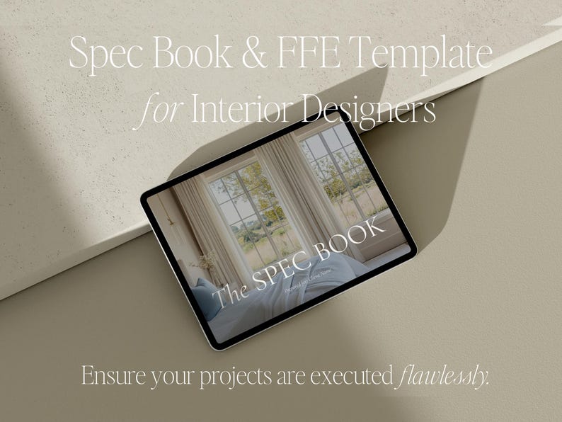 Interior Design Spec Book Template: FFE Schedule, Client Presentation ...