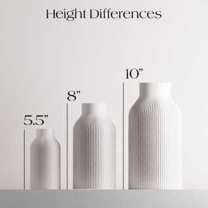 Pure White Vase "bottle" - Sleek Design - Original and Striking Decor ...